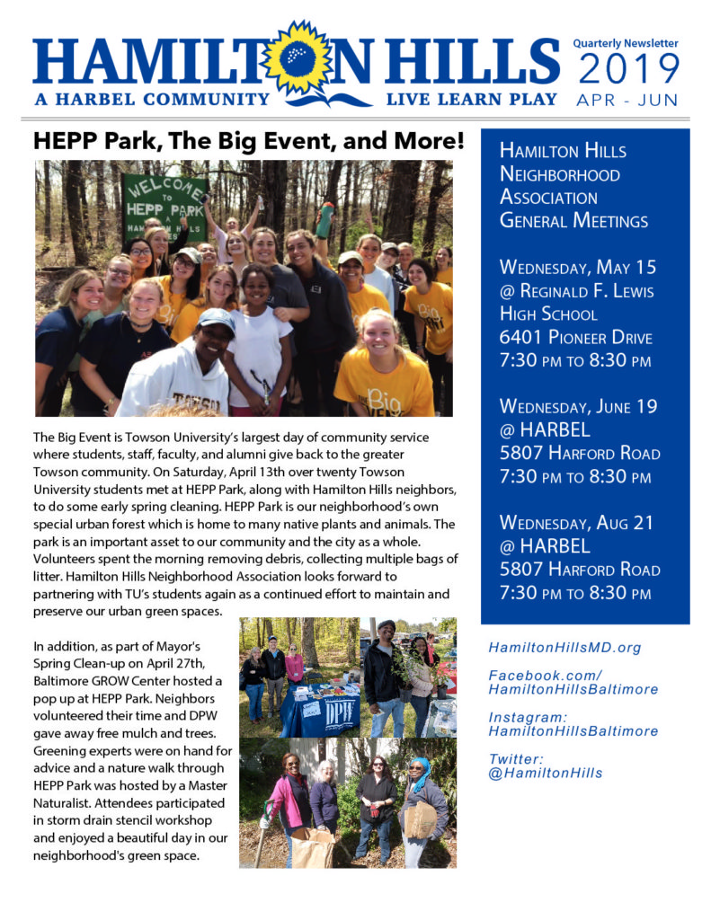 Newsletters - Hamilton Hills Neighborhood Association